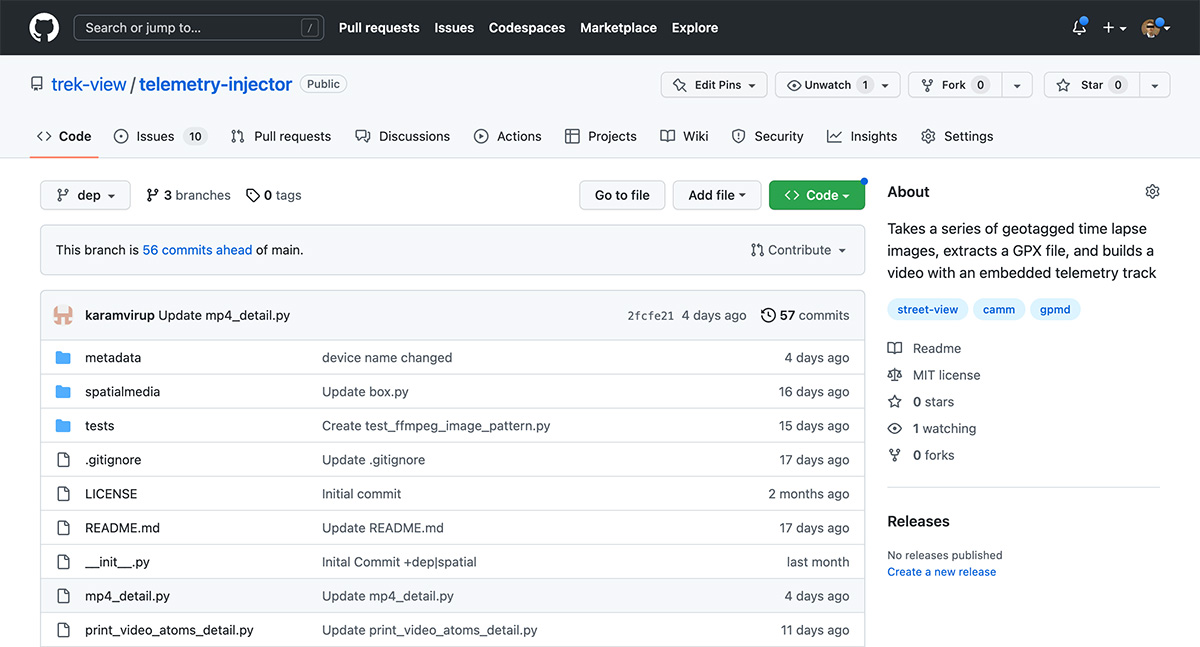 Injecting Telemetry into Video Files (Part 6): Telemetry Injector | Trek View